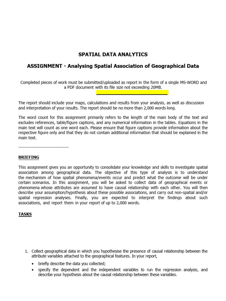 Spatial Data Analytics_coursework | PDF | Regression Analysis | Spatial Analysis