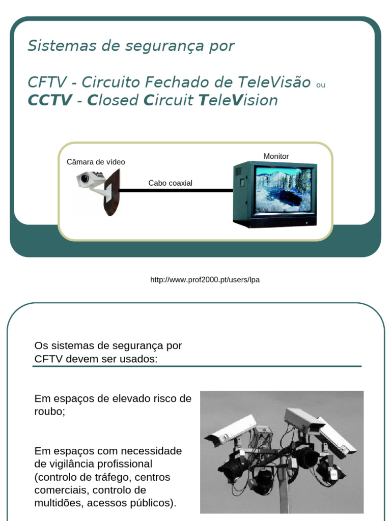 CFTV | PDF | Câmera | Dispositivo de carga acoplada