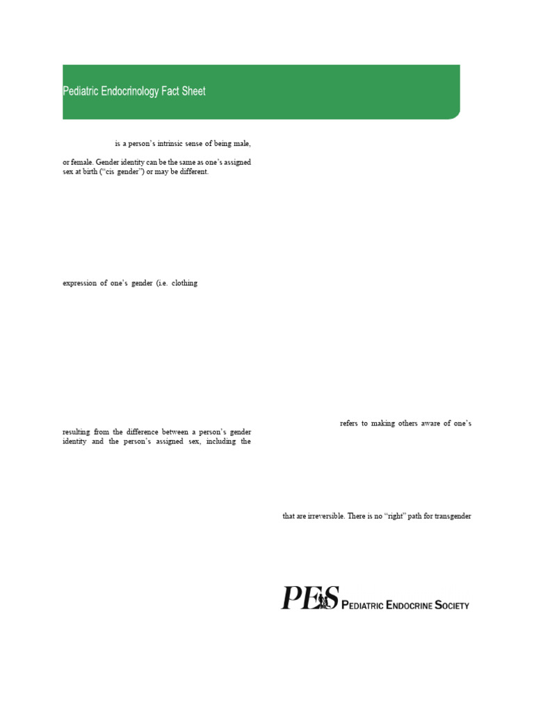 Gender Terminology and Gender Dysphoria | PDF | Transgender | LGBTQIA+ ...