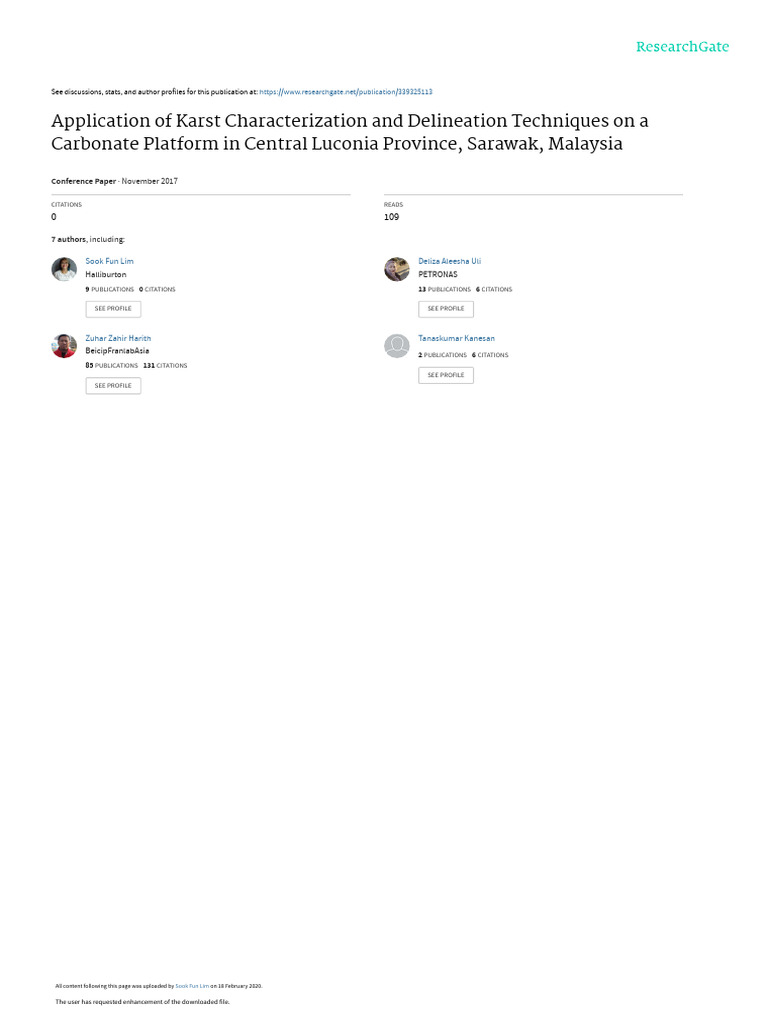Application of Karst Characterization and Delineation Techniques On A ...