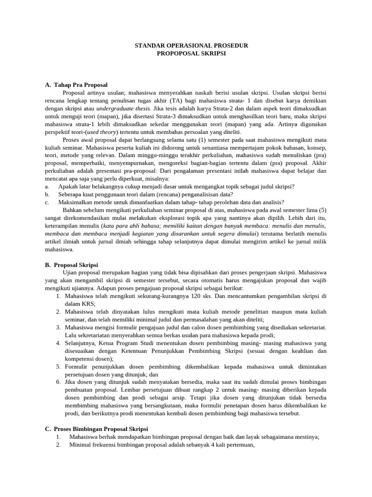 Sop Proposal Skripsi | PDF