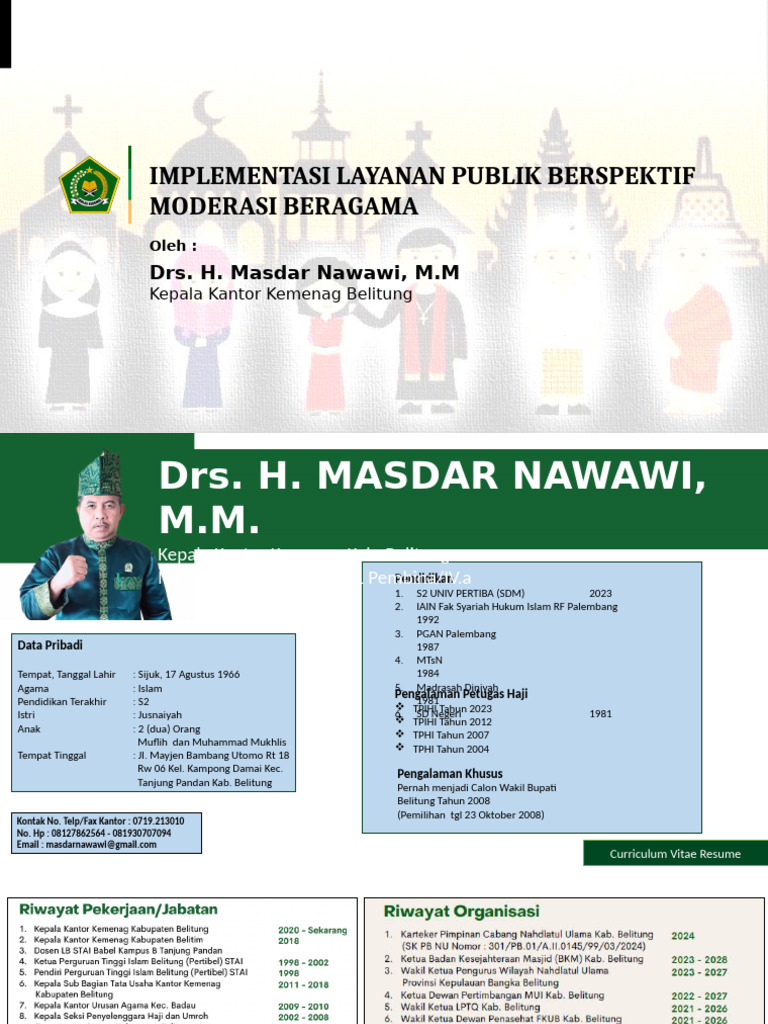 MATERI_ PAK MASDAR MODERASI BERAGAMA | PDF