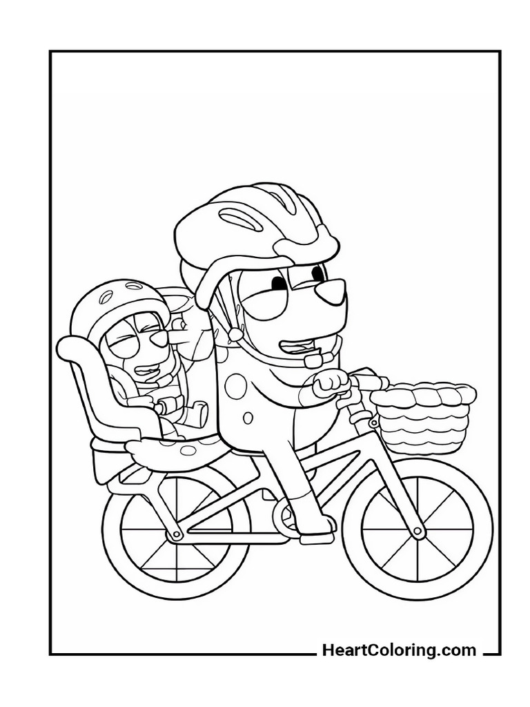 12905-9-bike-ride-bluey-coloring-pages | PDF