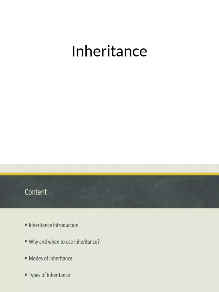 Inheritance 36 | PDF