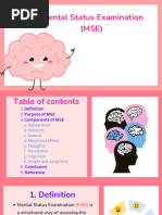 Mental State Examination MSE OSCE Checklist Geeky Medics | PDF ...