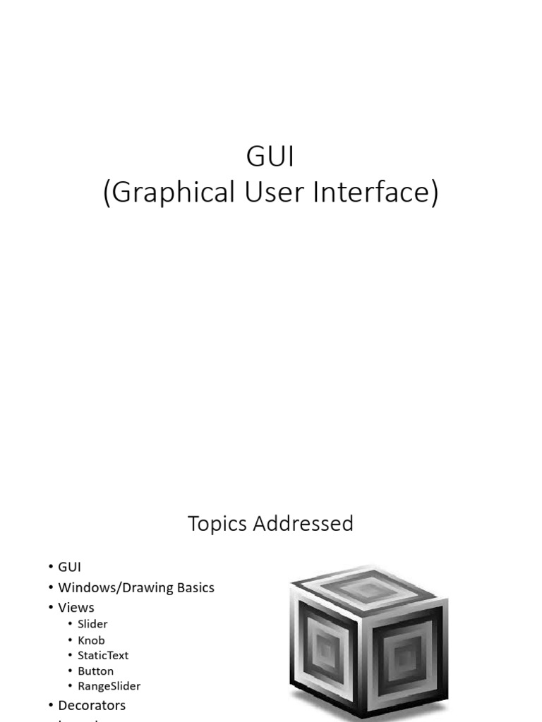 gui | PDF | Graphical User Interfaces | Computer Science