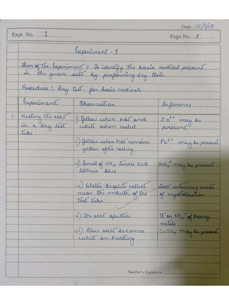 HS 2nd Year Practical | PDF