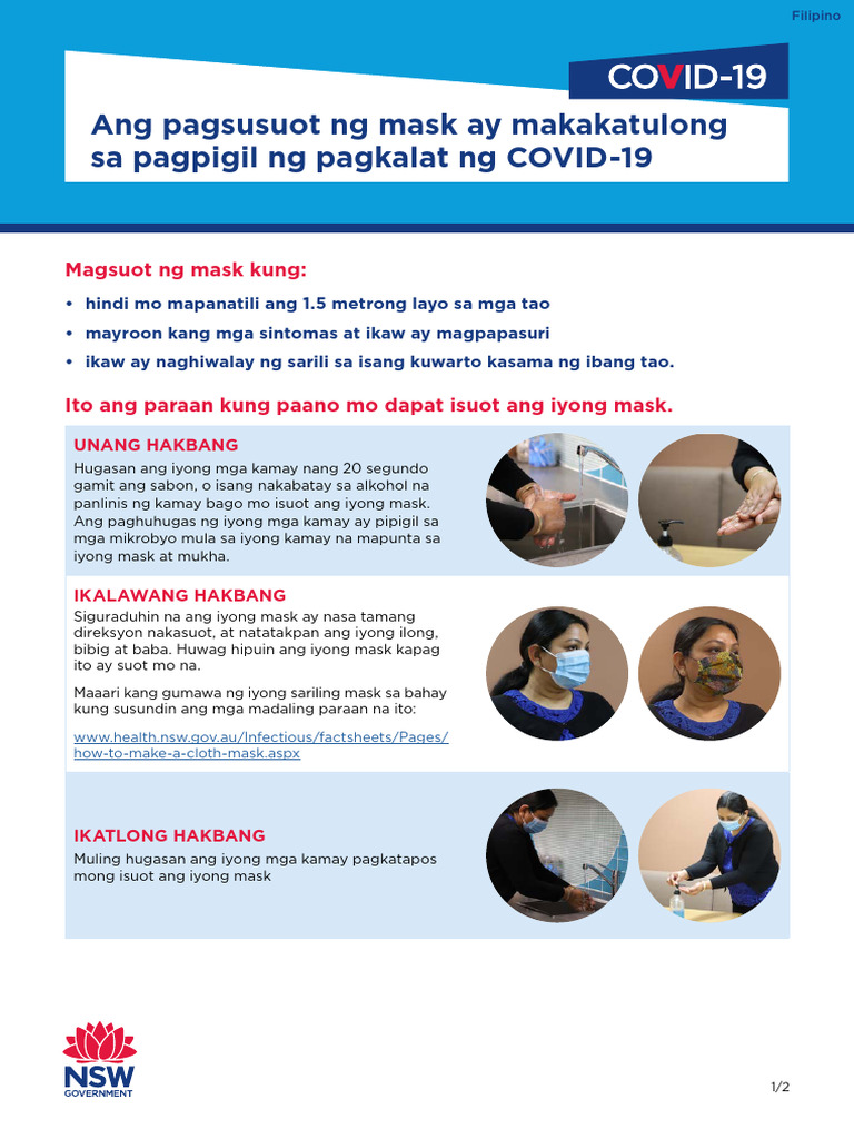 Wearing Mask Filipino | PDF