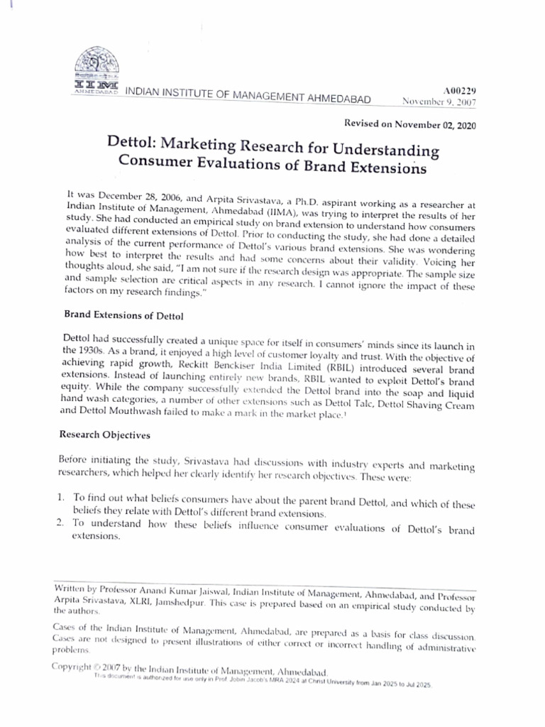 Dettol Case MRA | PDF