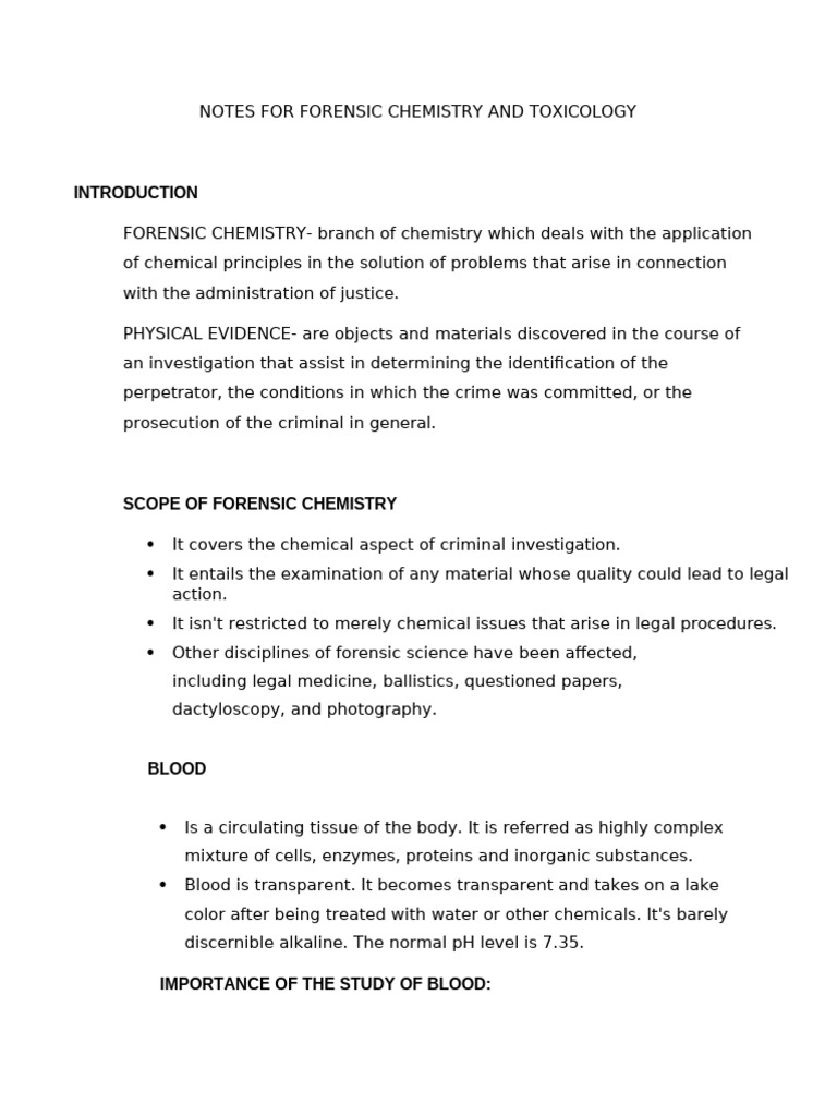 Forensic Chem Summary of Lessons | PDF | Rock (Geology) | Glasses
