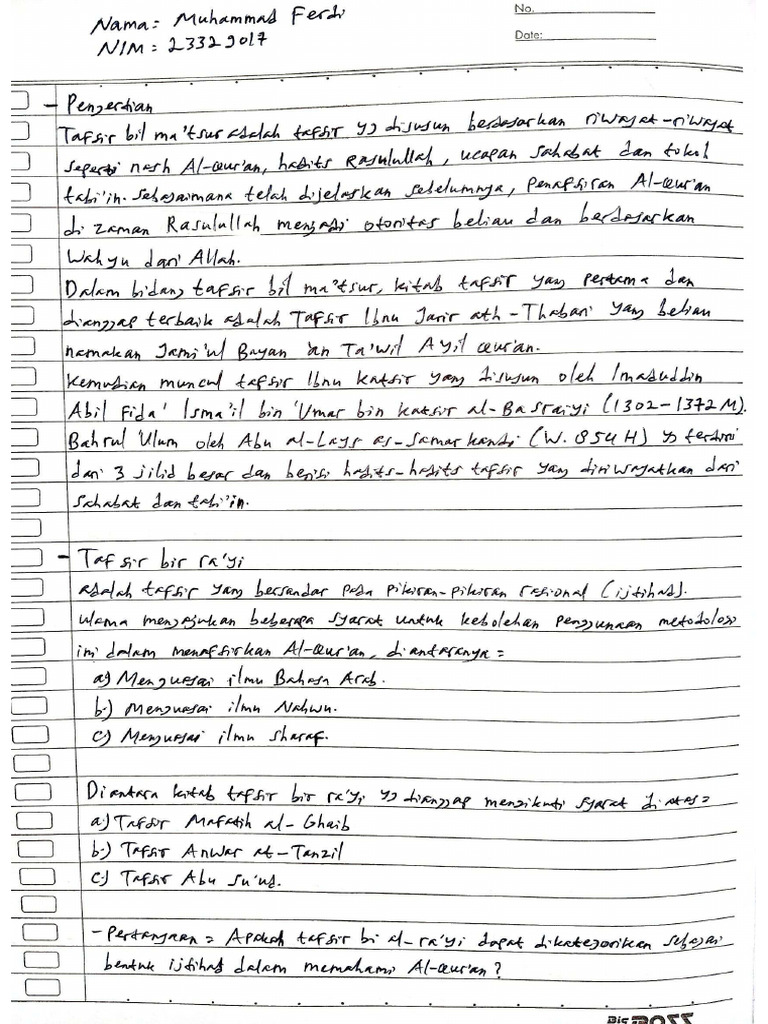 Muhammad Ferdi (23329017) Tugas Minggu Ketiga Respon Paper | PDF