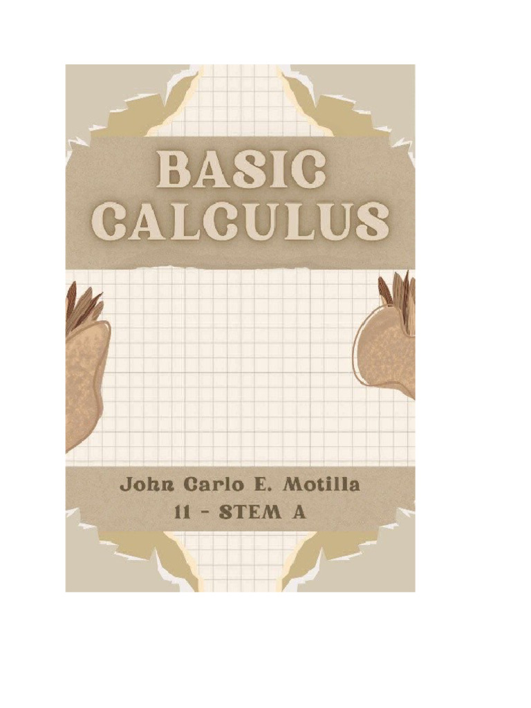 Basic Calculus Notes | PDF