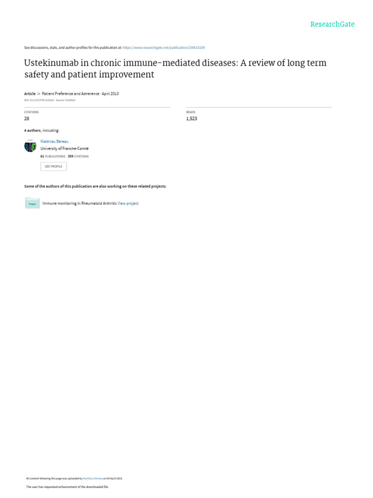 Stelara - Artigo | PDF | Interleukin 12 | Psoriasis