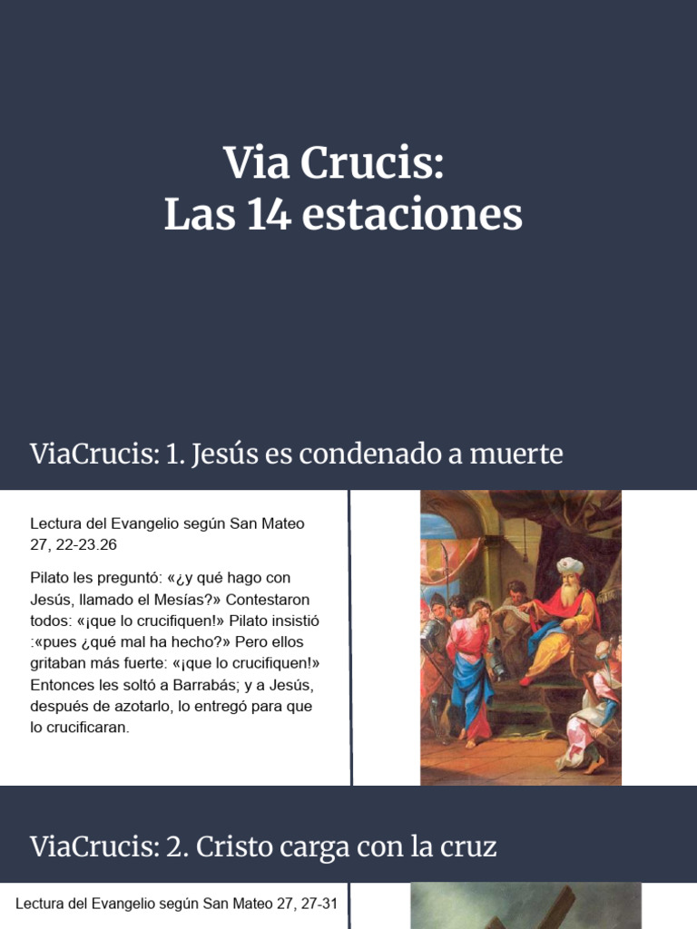 Via Crucis (1) | PDF | Jesús | Estaciones de la Cruz