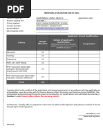 Annex G-1 - Individual Evaluation Sheet (IES) - Teacher I TIN | PDF