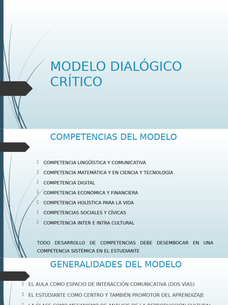 Modelo Dialógico Crítico Explicado | PDF