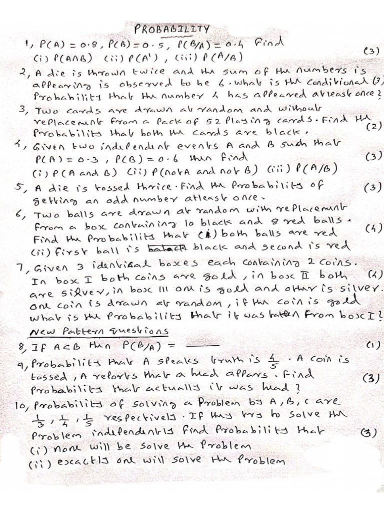 Probability 2025 | PDF