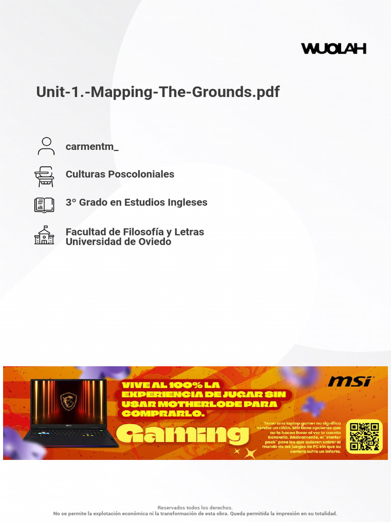 Wuolah Free Unit 1. Mapping The Grounds | PDF | Dominion