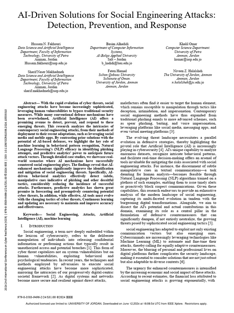 AI Driven Solutions For Social Engineering Attacks Detection Prevention ...