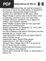 Mexican Independence Day Reading Comprehension Activity | PDF | Spanish ...