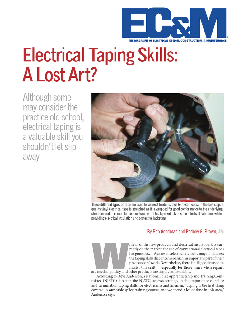 Mastering Electrical Taping Skills | PDF | Insulator (Electricity ...