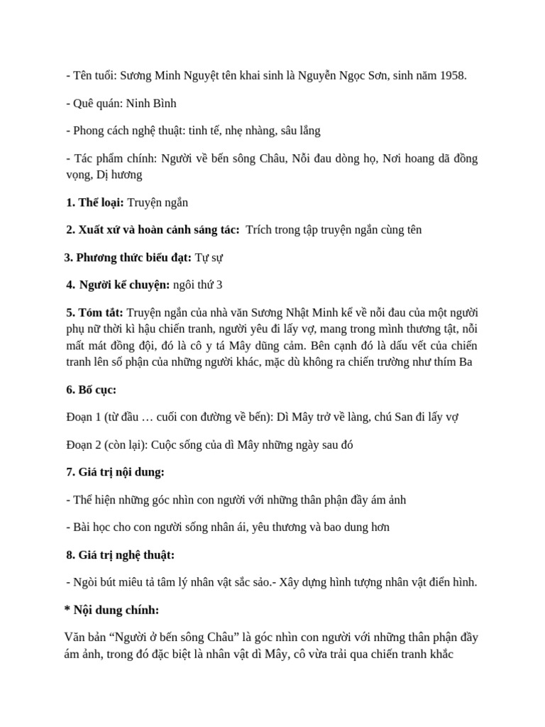Người bên bến sông Châu | PDF