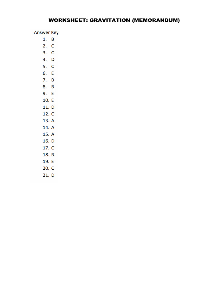 Newtons 4th Law_WORKSHEET 2_MEMO | PDF