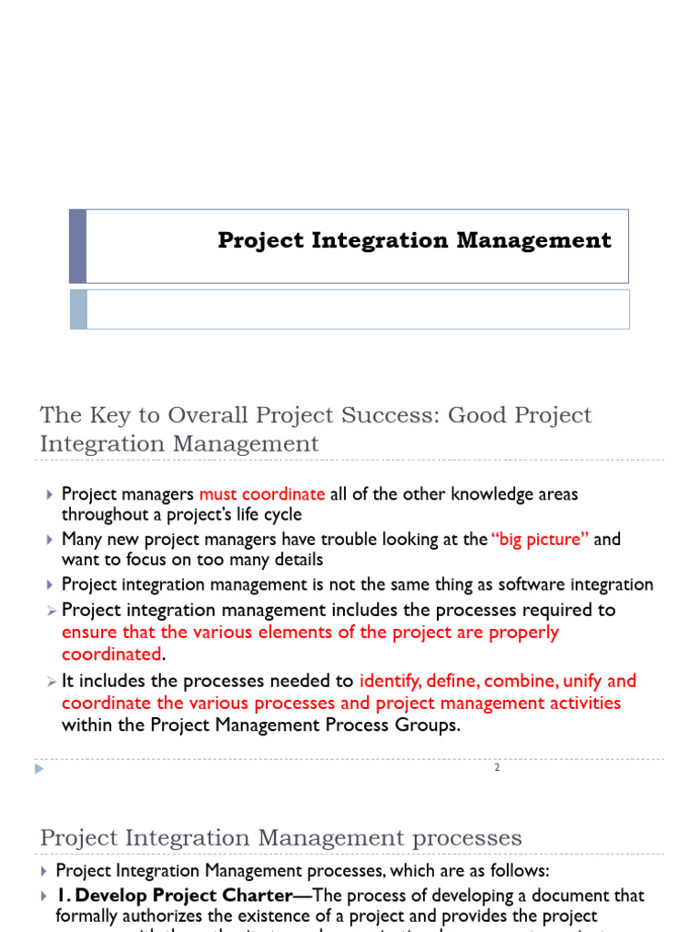 ICTPM CH-4 Project Integration Management | PDF | Project Management | Business