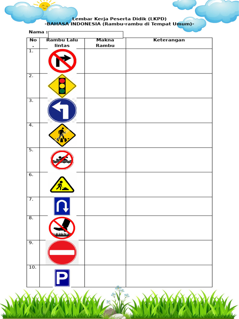 LKPD - Rambu | PDF