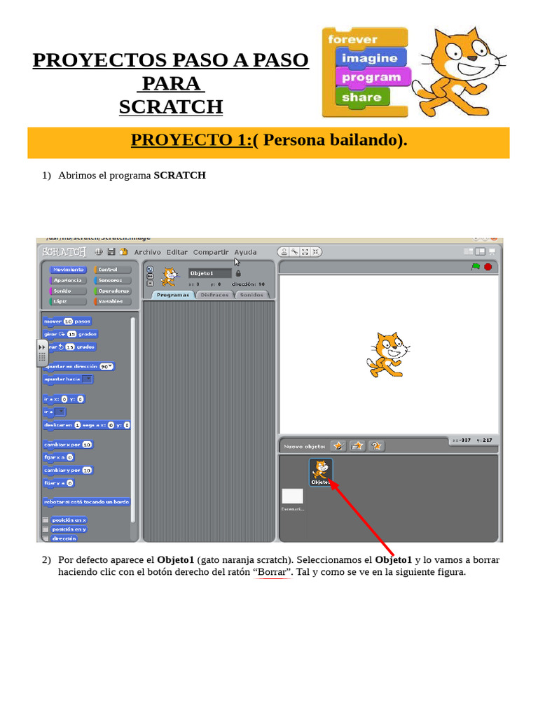 Ejercicio Scratch | PDF | Scratch (lenguaje de programación) | Informática
