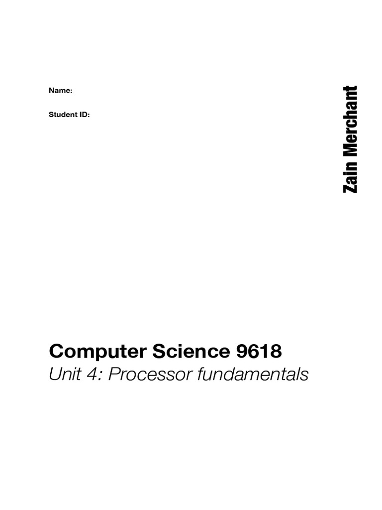 Chapter 4 - Processor Fundamentals | PDF | Central Processing Unit | Integrated Circuit
