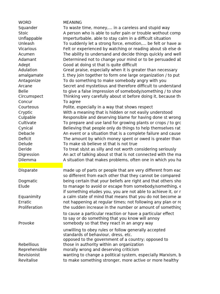 Vocabulary Sat | PDF