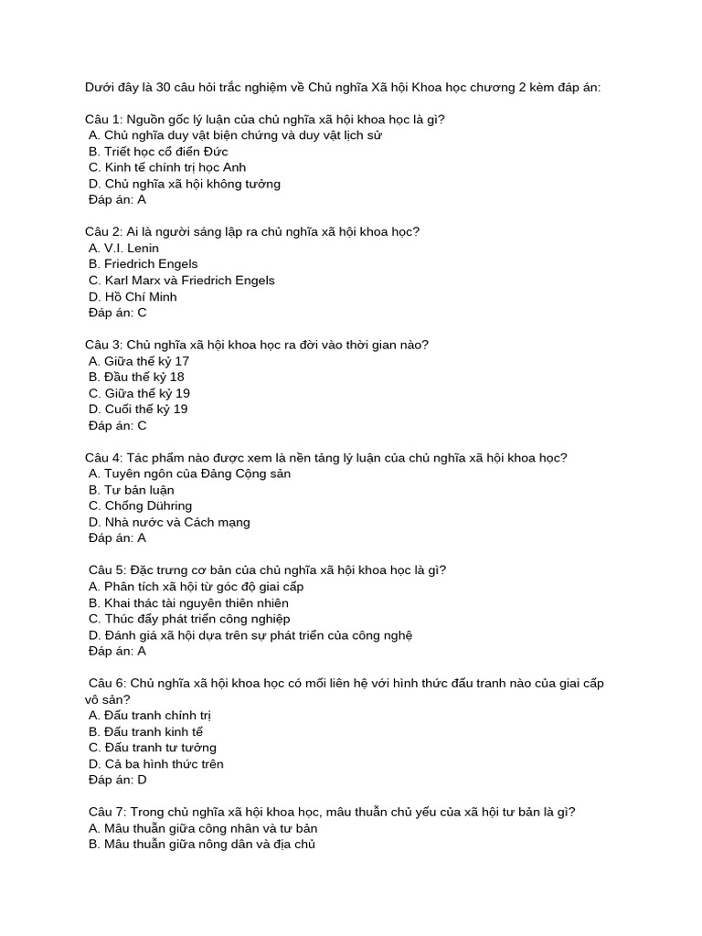 chữa đề CNKHXH | PDF