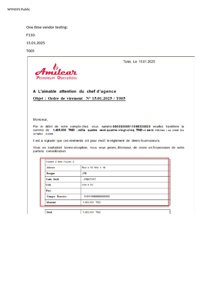OTV test Test form | PDF