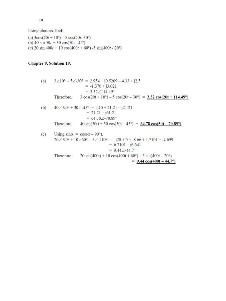 Solved Examples - AC Circuits | PDF