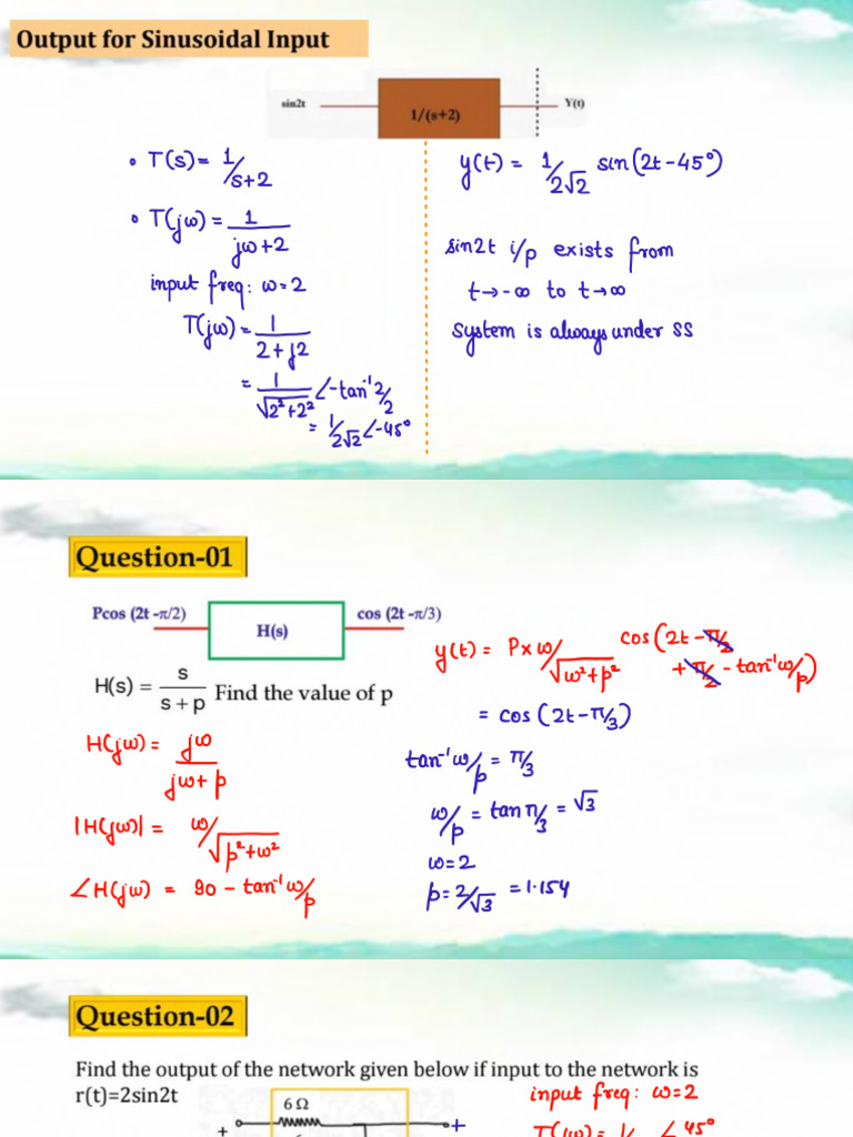 1. Frequency Domain Analysis of Standard Systems | PDF