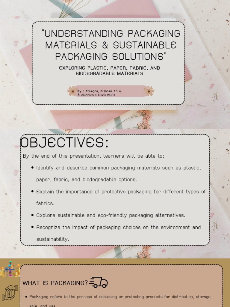 PACKAGING Materials Group 1 | PDF | Recycling | Plastic