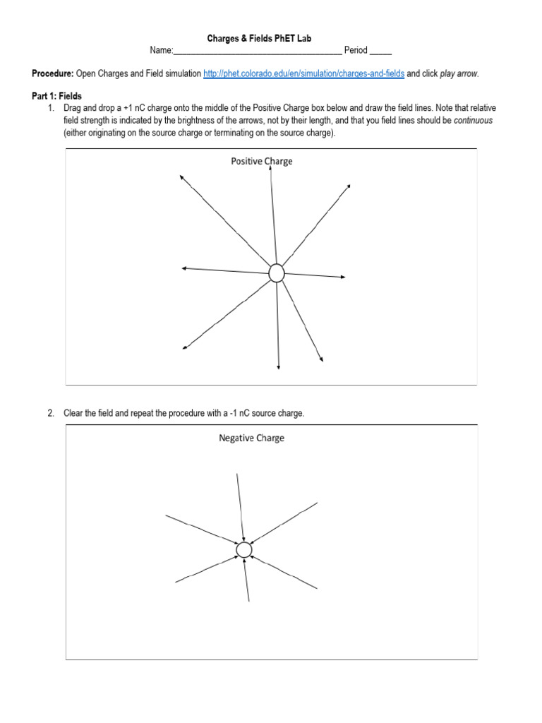 Greg - Charges & Fields PhET - 24 | PDF | Voltage | Electric Field