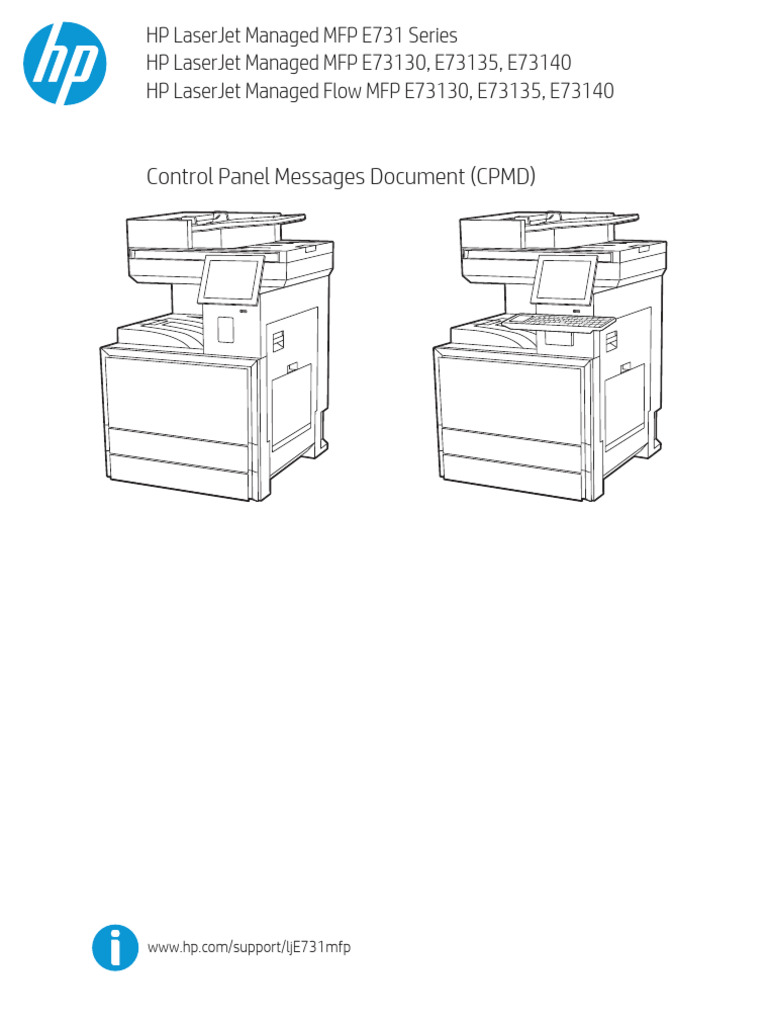 HP LaserJet Managed MFP E731 Series CPMD | PDF | Computing