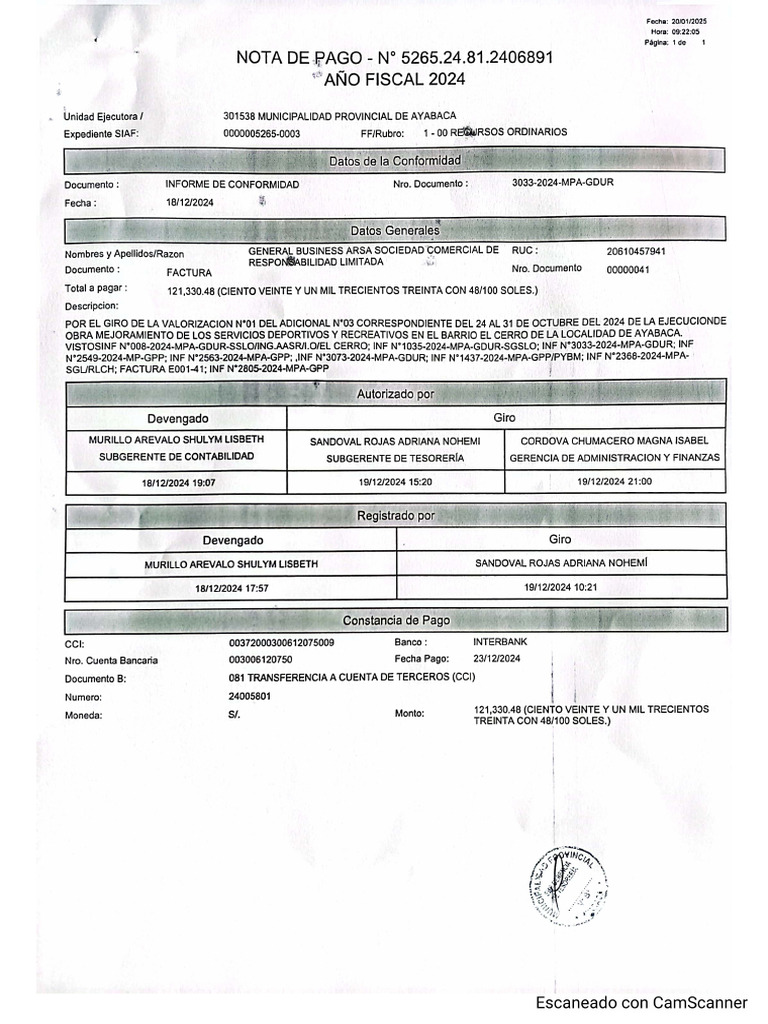 Notas de Pago 1 de 3 | PDF