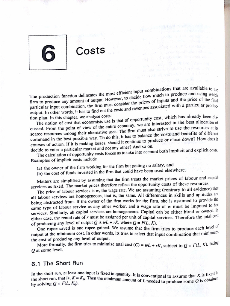 Cost Analysis Study Material | PDF