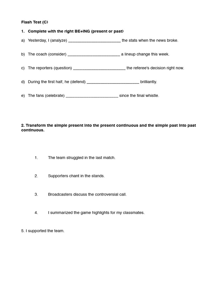 Flash Test Be+Ing 2nde C | PDF