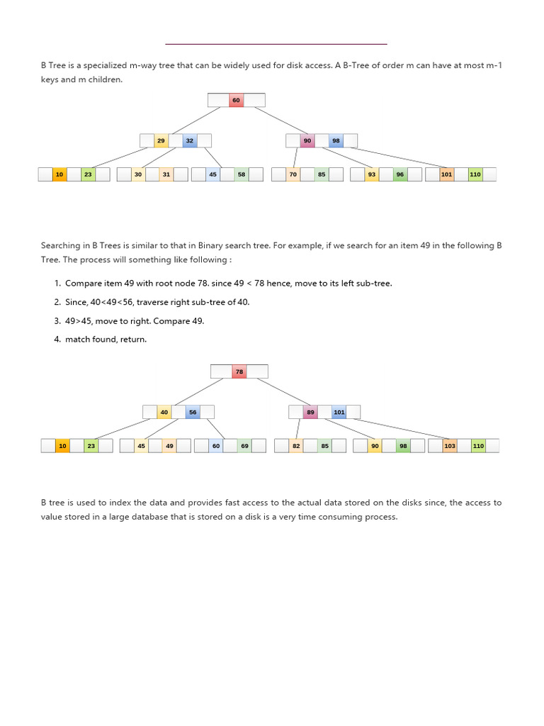 B Tree | PDF