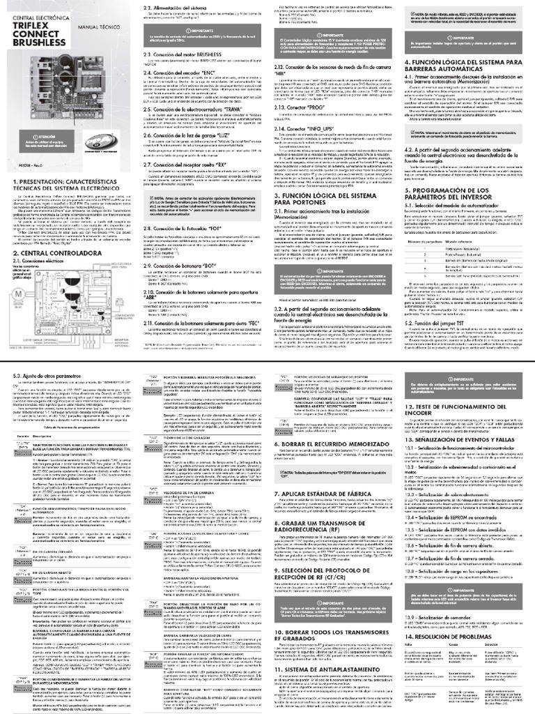 Manual Triflex Connect Brushless Ok | PDF