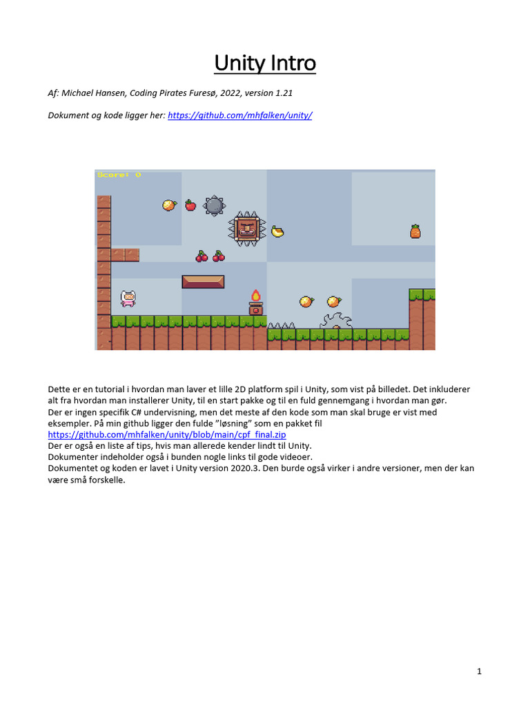 Unity Intro | PDF