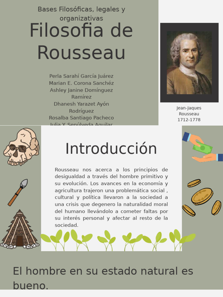 Filosofía de Rousseau | PDF | Jean-Jacques Rousseau | Contrato social