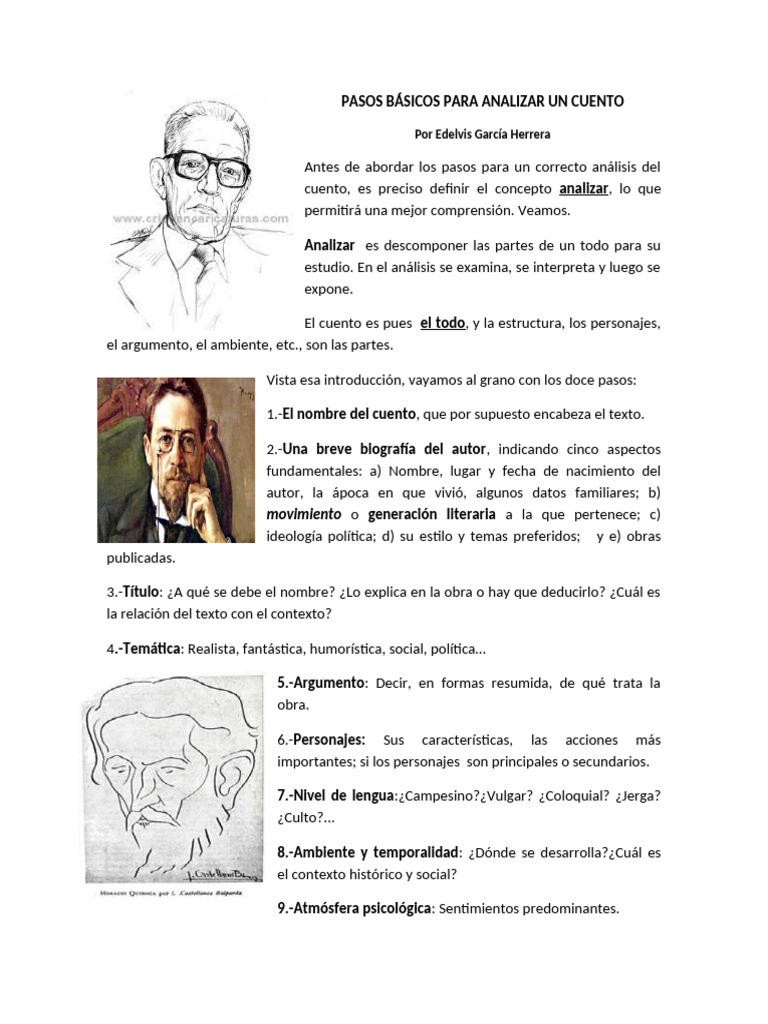 Pasos para Analizar un Cuento | PDF | Cuentos | Narración