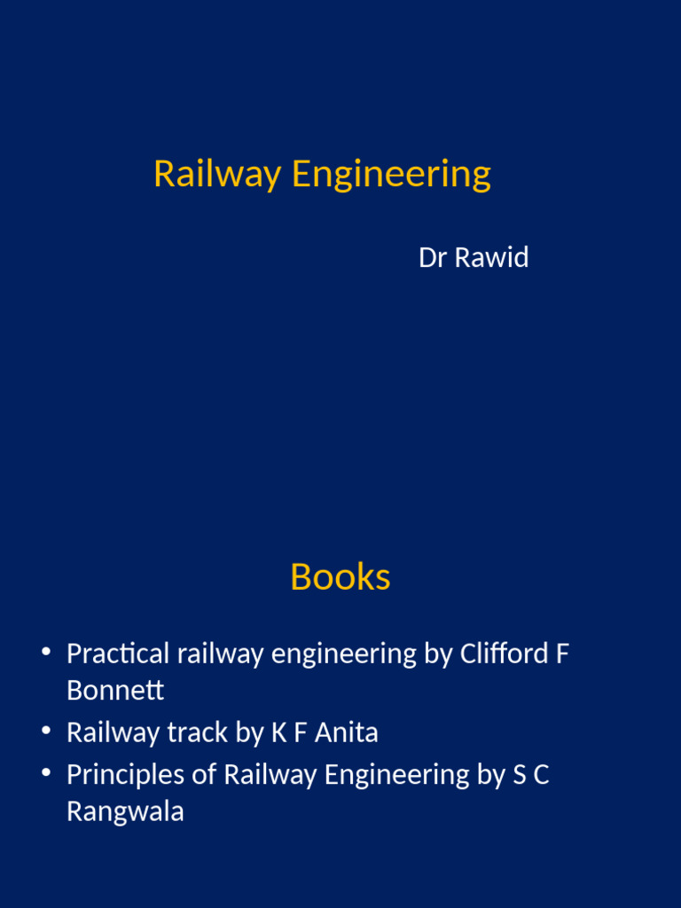 Railway Engineering Overview by Rangwala | PDF | Track Gauge | Rail ...