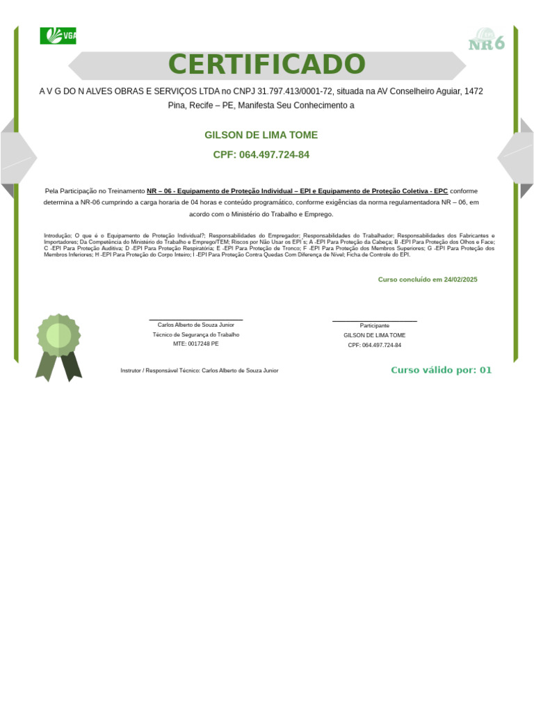 Nr 06 - Gilson de Lima - Val. 24.02.2026 | PDF