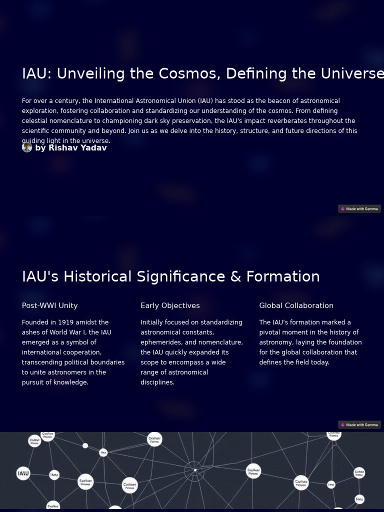 IAU Unveiling The Cosmos Defining The Universe | PDF | Astronomy | Planets